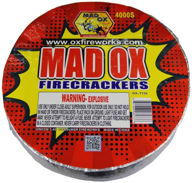 Ox Firecrackers 4,000'S Roll | Jeff's Fireworks